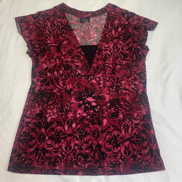 jkla claifornia | Tops | Vintage Whimsy Goth Dark Pink Babydoll Blouse ...